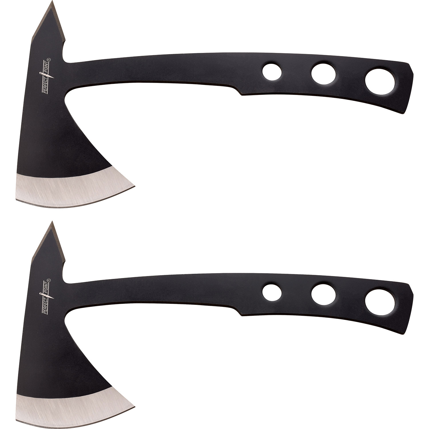 Perfect Point Black Throwing Axes 2pk | Powa Beam